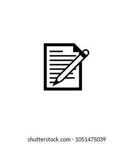Memo Note Icon Vector Pencil Paper Stock Vector (Royalty Free ...