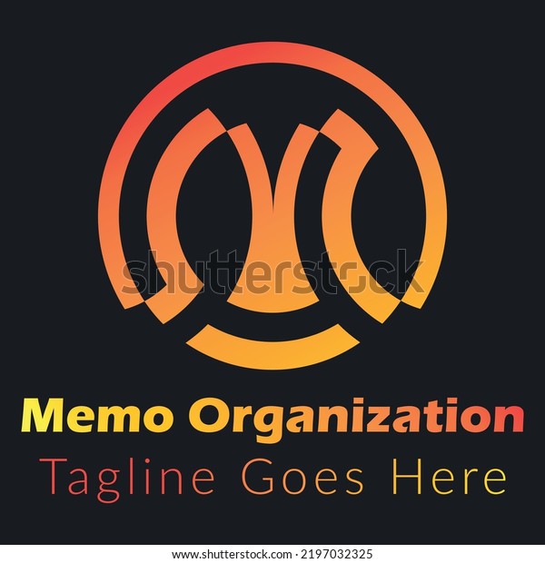 Memo Organization Logo Design This Typography Stock Vector (Royalty ...