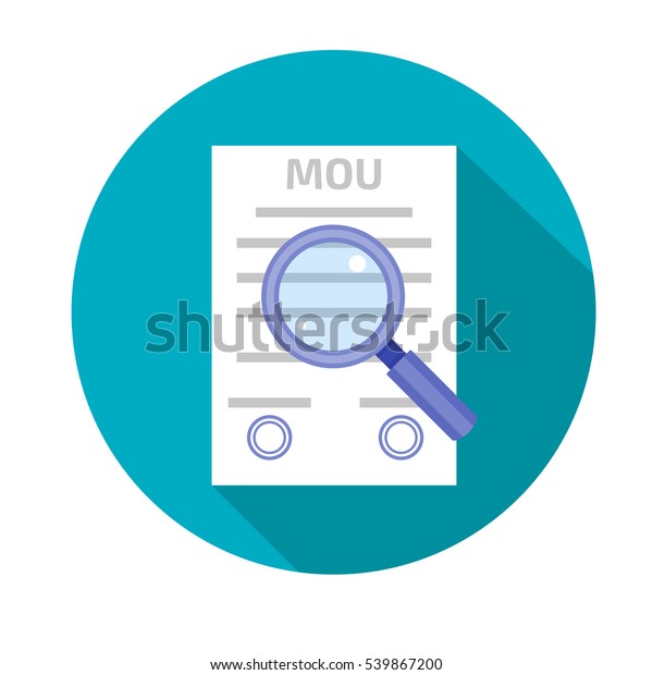 Memorandum Understanding Mou Icon Stock Vector (Royalty Free) 539867200