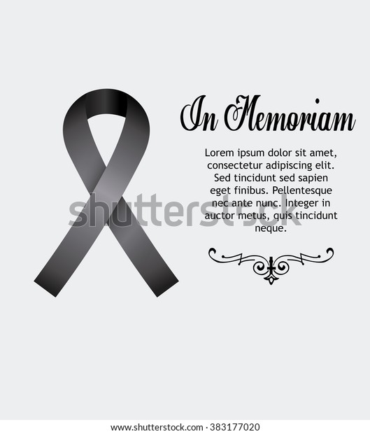 Memoriam Condolences Icon Over Gray Color Stock Vector (Royalty Free ...