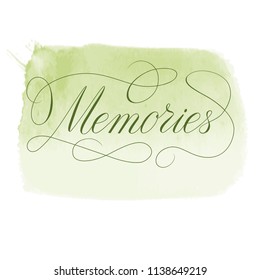 Memories Text Calligraphy Flourish Elements Vector Stock Vector ...