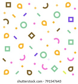 Memphis Pattern Geometric Shapes Colorful Pattern Stock Vector (Royalty ...