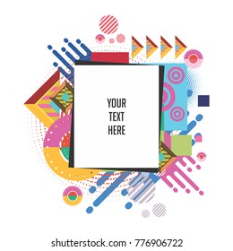 Memphis Style Cards Design Collection Colorful Stock Vector (Royalty ...