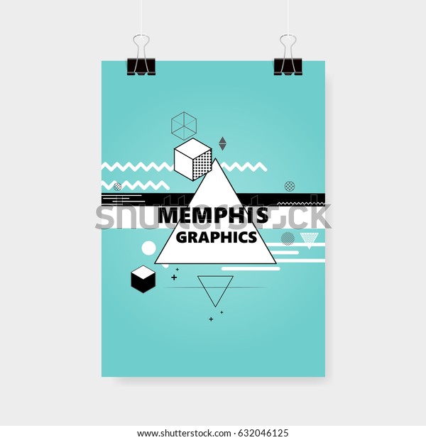 Memphis Style Cover Flyer Design Stock Vector (Royalty Free) 632046125 ...