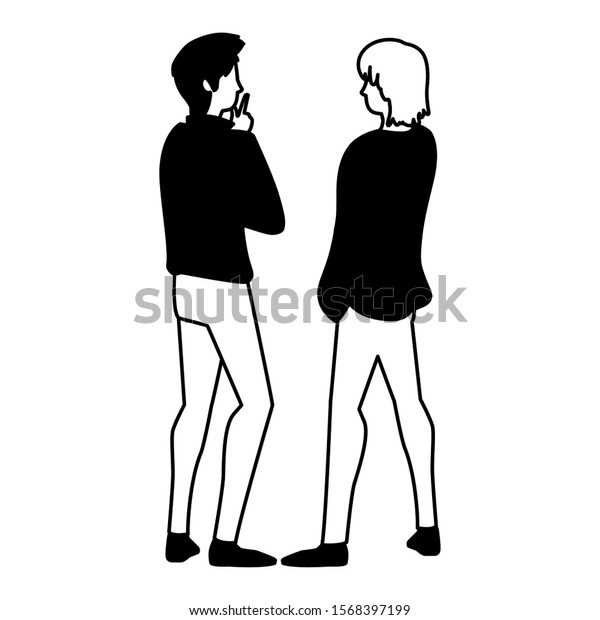 Men Back Position On White Background Stock Vector (Royalty Free ...