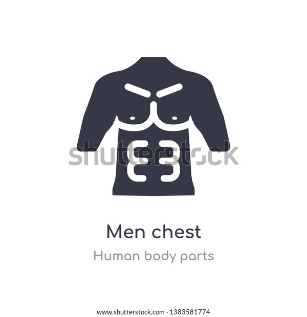 Men Chest Outline Icon Isolated Line Stock Vector (Royalty Free ...
