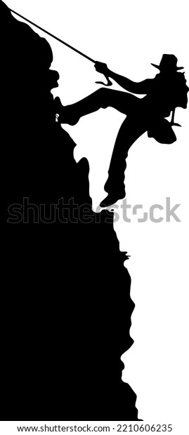 Men Climbing Mountain Clipart Vector Illustration Stock Vector (Royalty ...