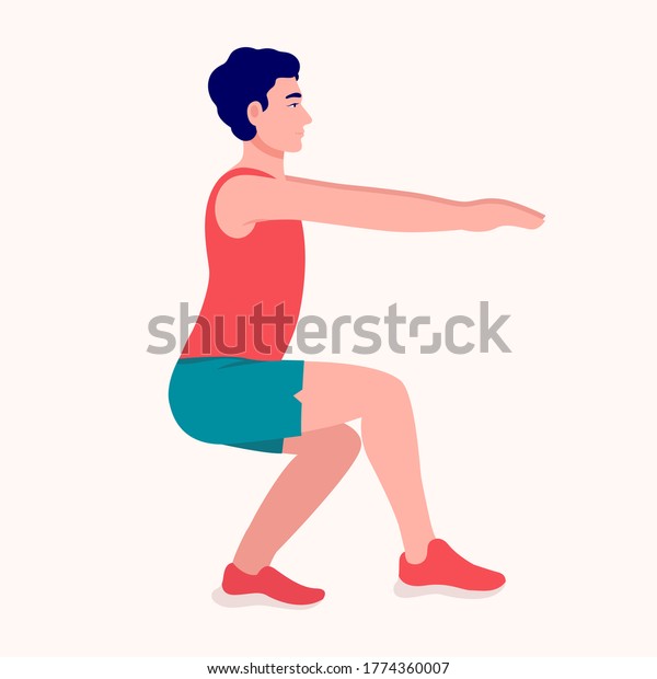 Men Doing Exercise Men Workout Fitness Stock Vector (Royalty Free ...