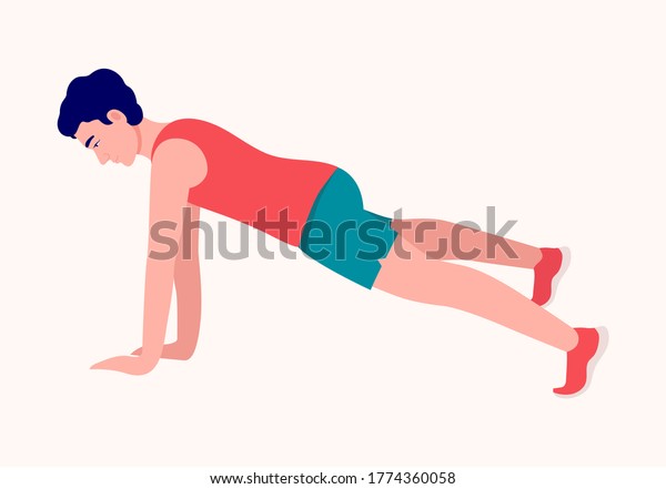 Men Doing Exercise Men Workout Fitness Stock Vector (Royalty Free ...