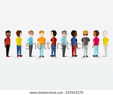Men Gathering Vector Design Stock Vector (Royalty Free) 243963370 ...