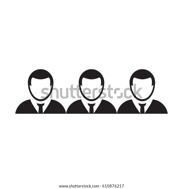 Men Group Icon Business Management Team Stock Vector (Royalty Free ...