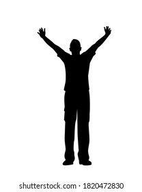 Men Hands Black Silhouettes Man Vector: เวกเตอร์สต็อก (ปลอดค่าลิขสิทธิ์ ...