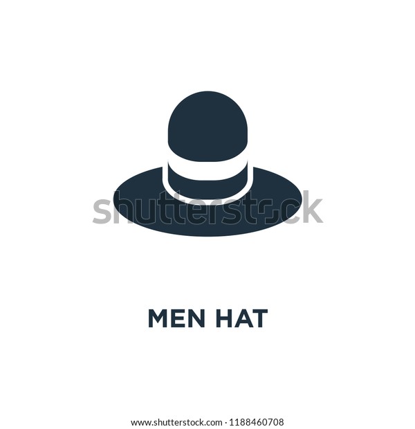 Men Hat Icon Black Filled Vector Stock Vector (Royalty Free) 1188460708 ...