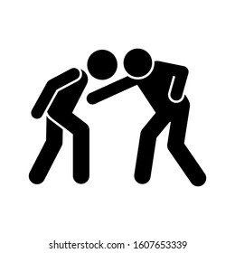 Men Hit Punch Icon Simple Pictogram Stock Vector (Royalty Free ...