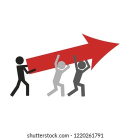Men Holding Arrow Stock Vector (Royalty Free) 1220261791 | Shutterstock