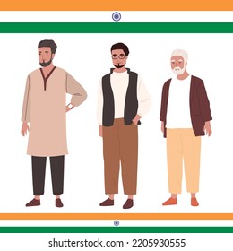 Men India Vector Portrait Design Stock Vector (Royalty Free) 2205930555 ...