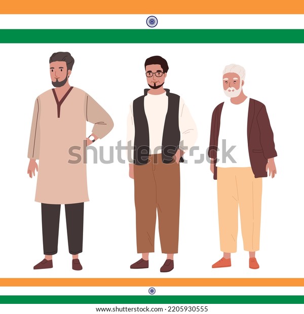 Men India Vector Portrait Design Stock Vector (Royalty Free) 2205930555 ...