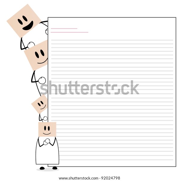 Men Reminder Note Stock Vector (Royalty Free) 92024798 | Shutterstock