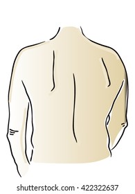 Male Body Line Art Male Aesthetics Stock Vector (Royalty Free) 2107537667