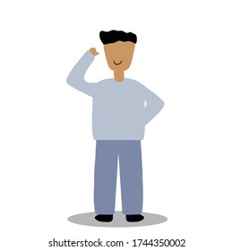 Men Stand Expressions Enthusiasm Stock Vector (Royalty Free) 1744350002 ...