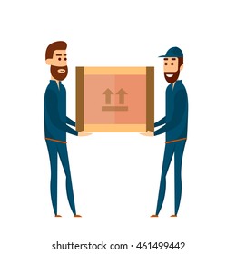 Two people carrying a box Stock Illustrations, Images & Vectors ...