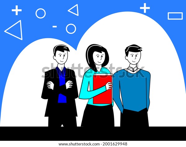 Men Women Bring Books Vector Illustration Stock Vector (Royalty Free ...