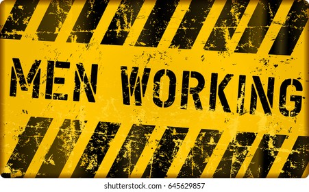 Sign Men Working Industrial Style Vector Stock Vector (Royalty Free ...