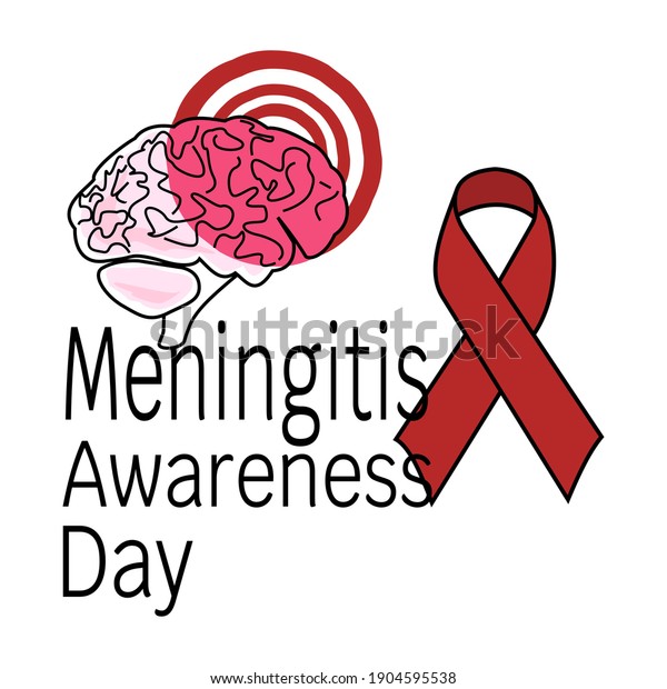 Meningitis Awareness Day Schematic Representation Human Stock Vector ...