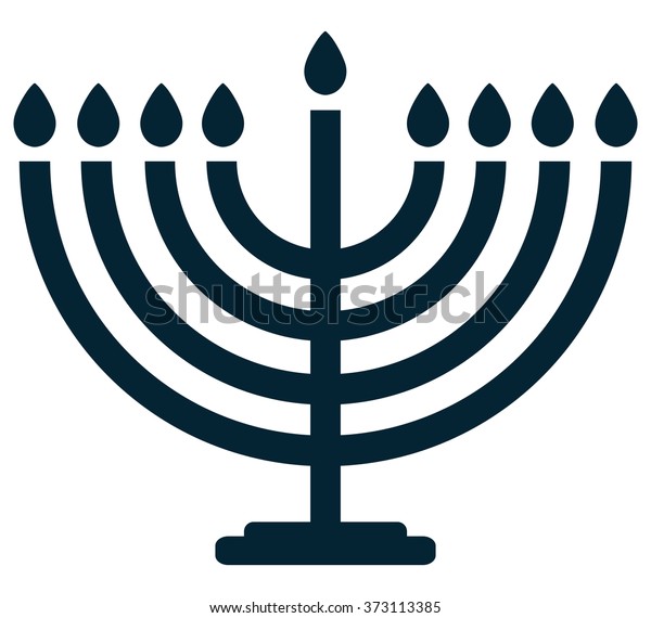 Menorah Symbol Stock Vector (Royalty Free) 373113385 | Shutterstock