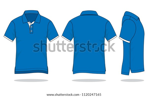 Mens Blue Polo Shirt Vector Shirts Stock Vector (Royalty Free) 1120247165