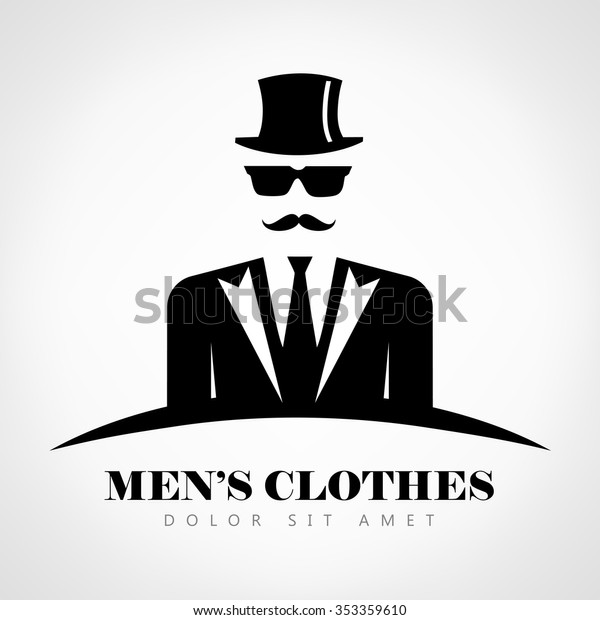 Mens Clothes Logo Mens Clothes Logo Stock Vector (Royalty Free) 353359610
