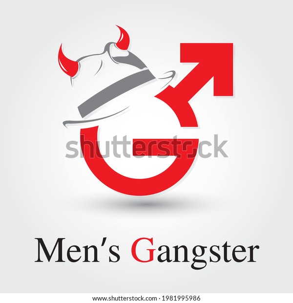 Mens Gangster Logo Background Vector Stock-vektor (royaltyfri ...