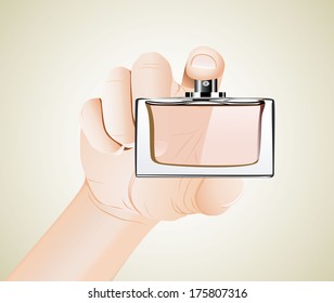 Mens Hand Perfume Bottle Stock Vector (Royalty Free) 175807316 ...