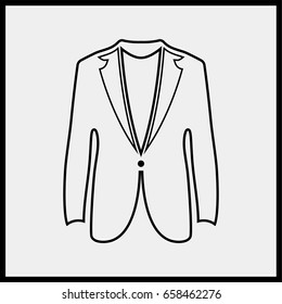 Mens Jacket Line Icon Stock Vector (Royalty Free) 658462276 | Shutterstock