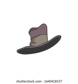 Mens Retro Hat Vector Illustration Isolated Stock Vector (Royalty Free ...