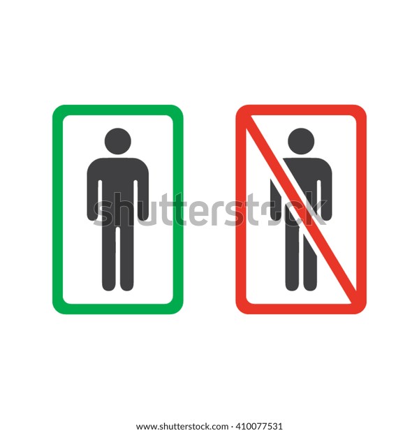 Mens Room No Man Allowed Signs Stock Vector (Royalty Free) 410077531