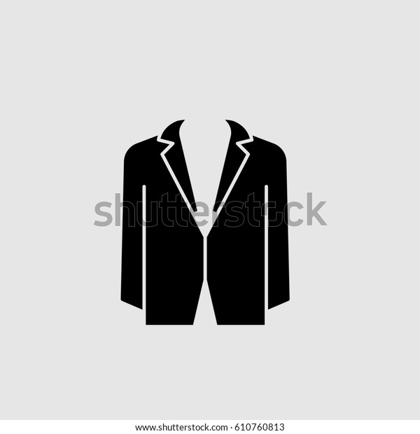 Mens Suit Jacket Vector Icon Symbol Stock Vector (Royalty Free ...