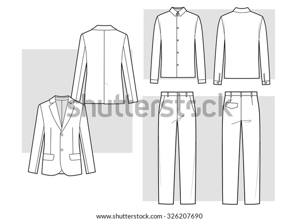 Mens Tailoring Sketches Stock Vector (Royalty Free) 326207690 ...