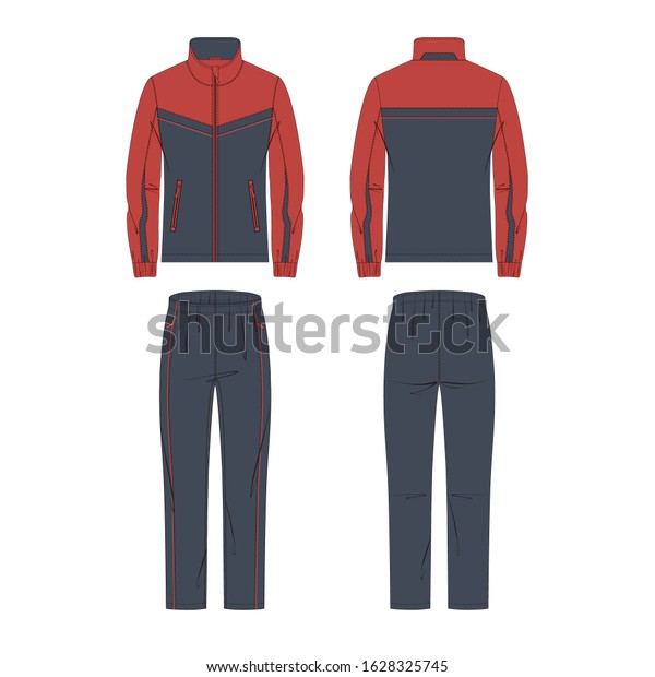 Mens Tracksuit Vector Template Your Design Stock Vector (Royalty Free ...