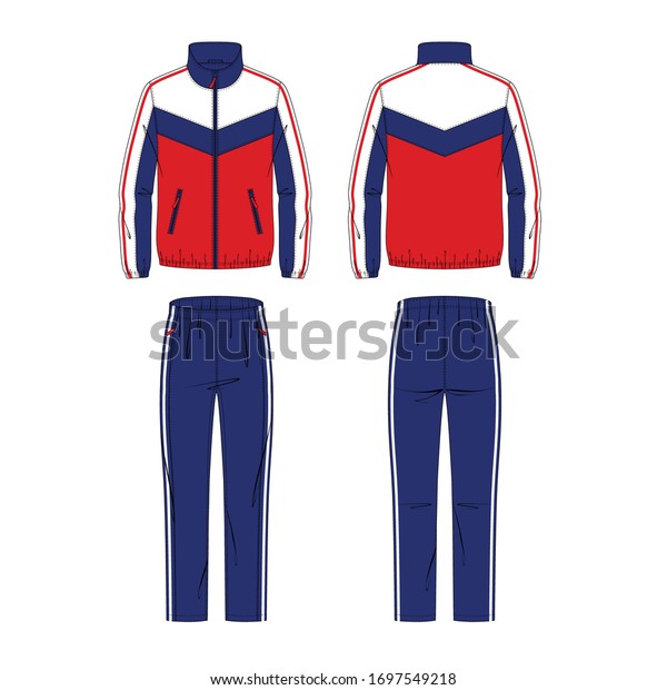 Mens Tracksuit Vector Template Your Design Stock Vector (Royalty Free ...