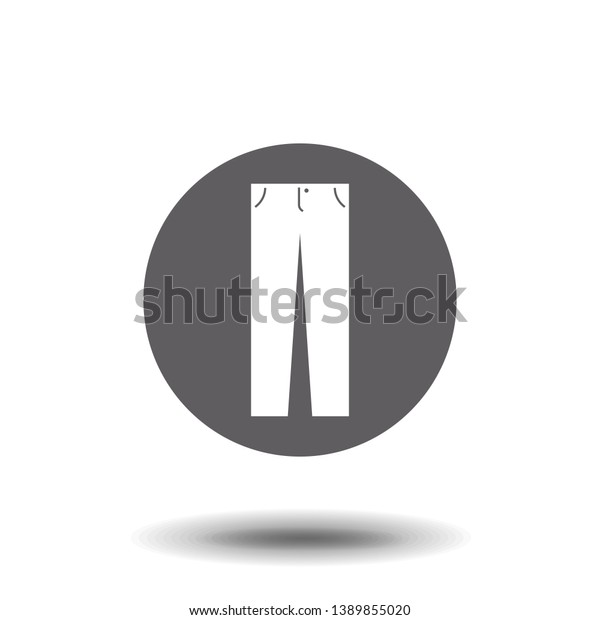 Mens Trousers Icon Simple Flat Symbol Stock Vector (Royalty Free ...