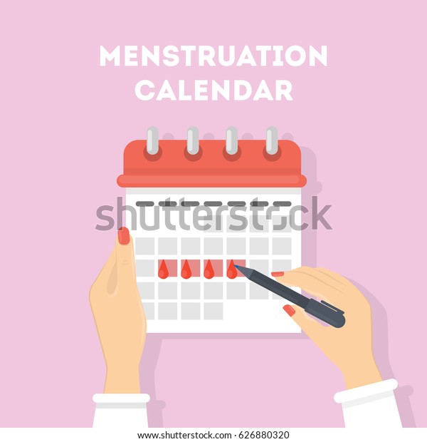 Menstruation Calendar Illustration Red Signs Menstrual Stock Vector ... Menstruation Calendar Illustration Red Signs Menstrual Stock Vector ...