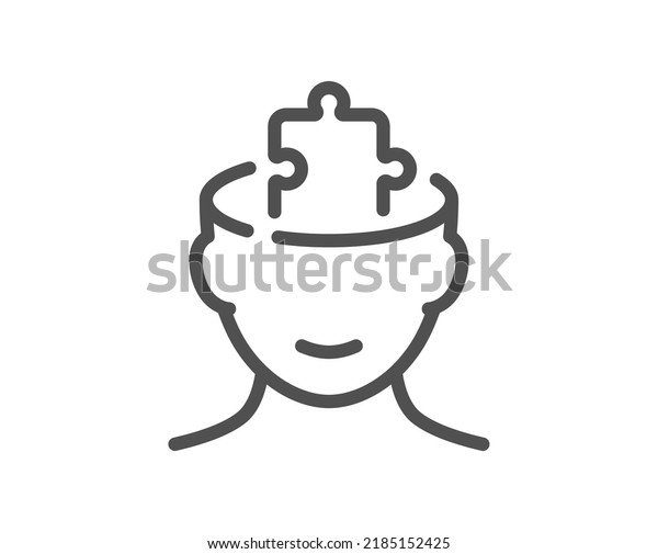 Mental Conundrum Line Icon Psychology Therapy Stock Vector (Royalty ...