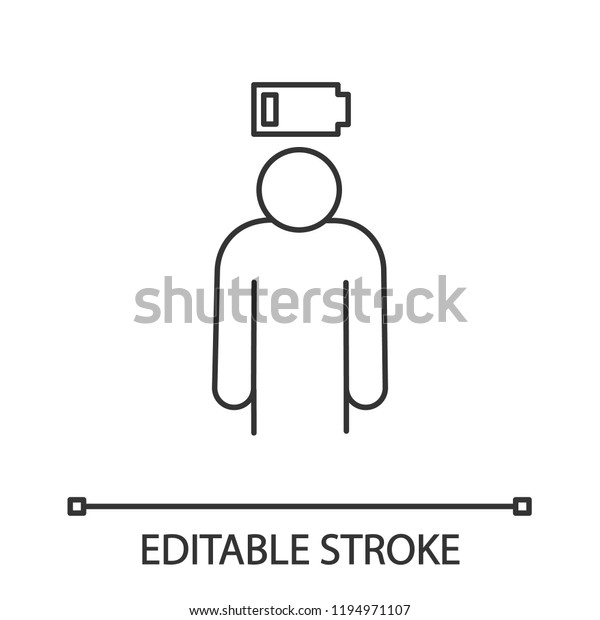 Mental Exhaustion Linear Icon Burnout Thin Stock Vector (Royalty Free ... Mental Exhaustion Linear Icon Burnout Thin Stock Vector (Royalty Free ...