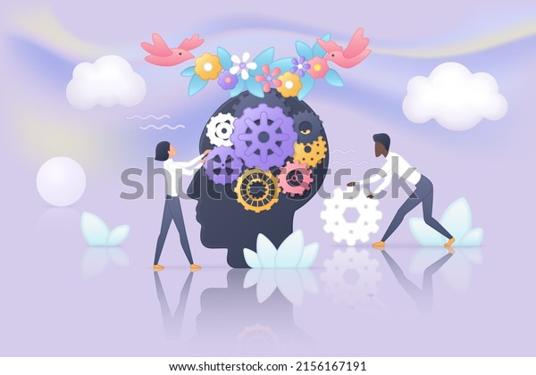 Mental Health Brain Development Emotions Behavior Stock Vector (Royalty ...