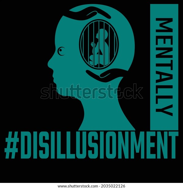 Mentally Disillusionment Typography Vector T Shirt Stock Vector ...
