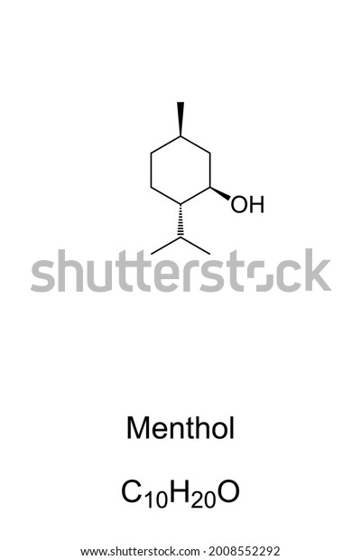Menthol Chemical Formula Skeletal Structure Lmenthol Stock Vector ...