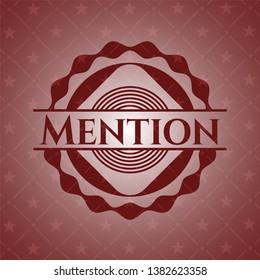 Mention Retro Red Emblem Vector Illustration Stock Vector (Royalty Free ...