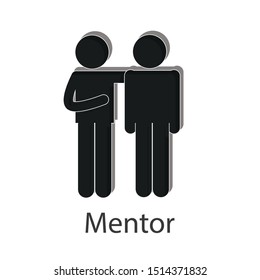 Mentor Icon Concept On White Background Stock Vector (Royalty Free ...