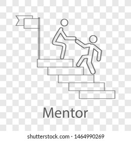 Mentor Icon On Transparency Background Modern Stock Vector (Royalty ...